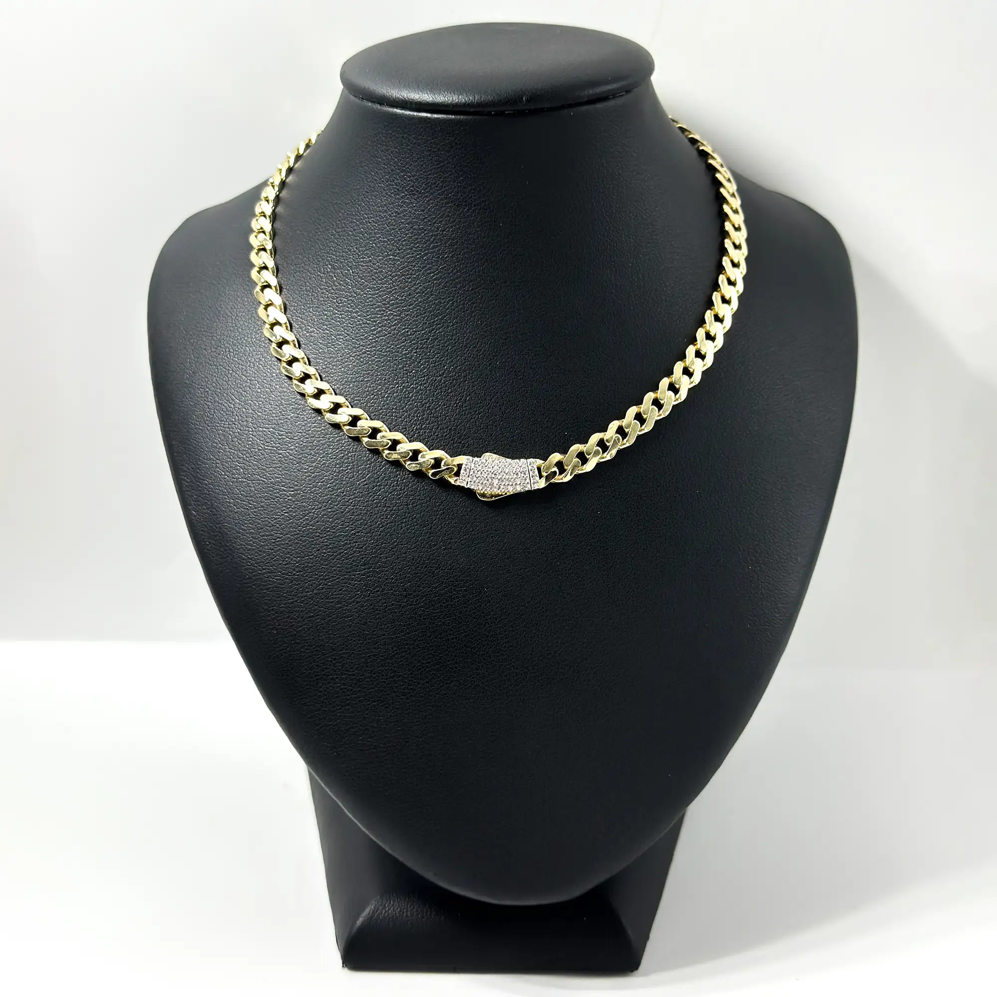 Lanț Cuban Aur 14K cu Zirconiu – 16 g | Doremavix